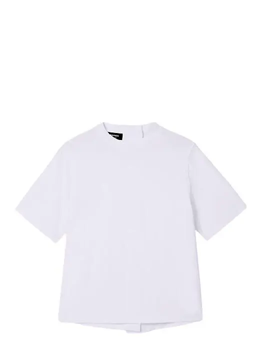 Whistles Relaxed-fit Buckle-embellished Cotton-jersey T-shirt - White