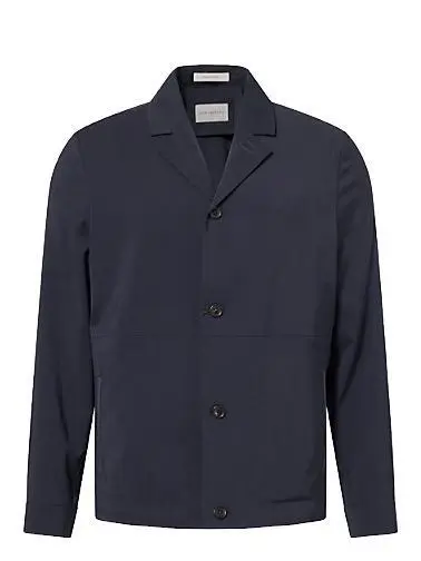 Corneliani Classic-collar Slip-pocket Wool Jacket - Navy Blue