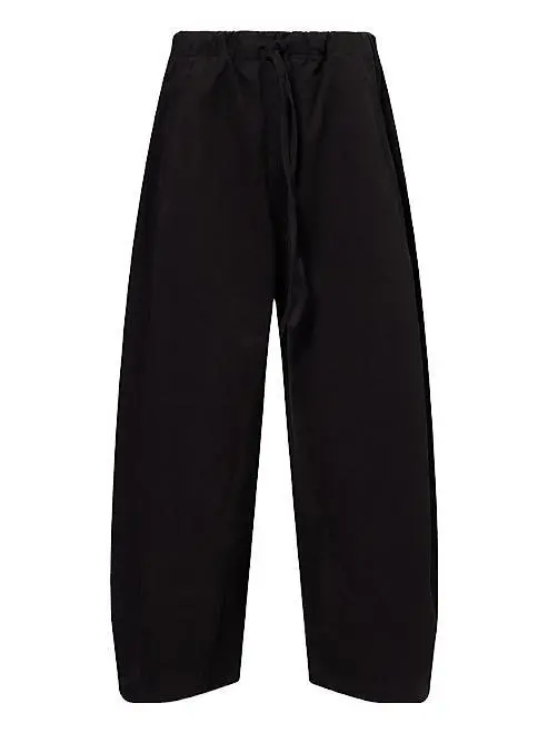 ENTIRE STUDIOS Wide-leg Cotton Trousers - Black