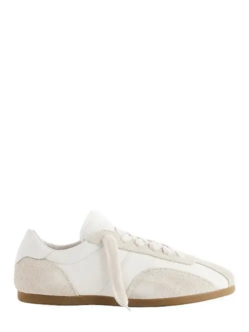 REPRESENT Low Pro Leather And Suede Trainers - White
