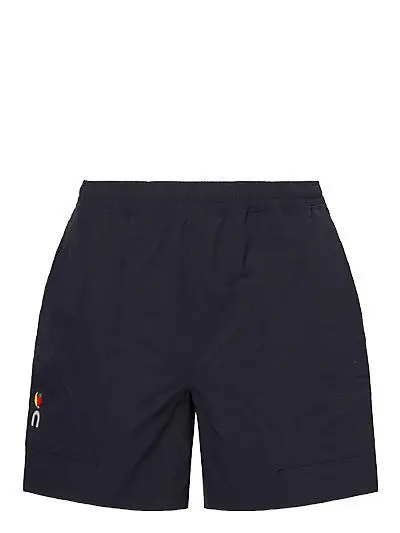On Logo-print Stretch-woven Shorts - Black
