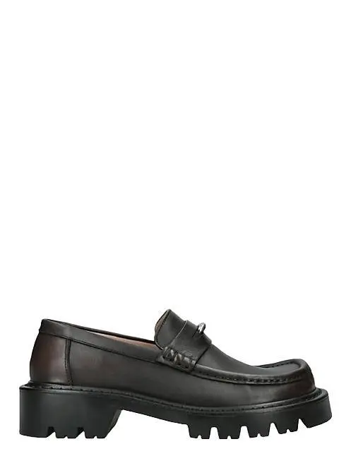 Loewe Sierra Leather Loafers - Dark Brown