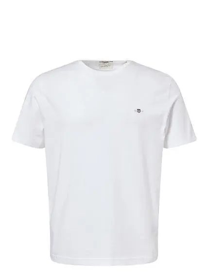 Gant Shield Embroidered-logo Cotton T-shirt - White