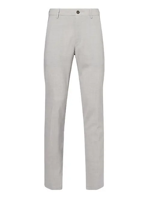 Eleventy Flat Front Wool Chino Trousers - Gray