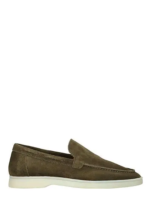 AURELIEN Yacht Suede Loafers - Khaki