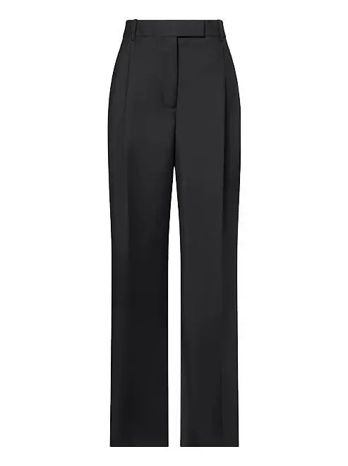 ROHE FRAMES Mid-rise Wool-blend Trousers - Black