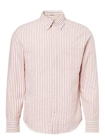 Gant Classic Striped Cotton Shirt - Rose Red