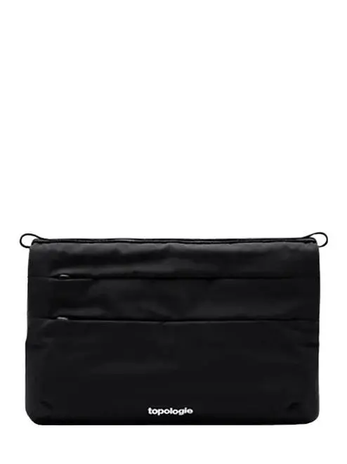 TOPOLOGIE Branded Woven Sacoche Bag - Black