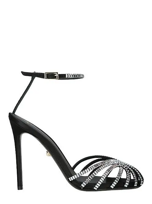 ALEVI MILANO Penelope 110 Embellished Satin Pumps - Black/comb