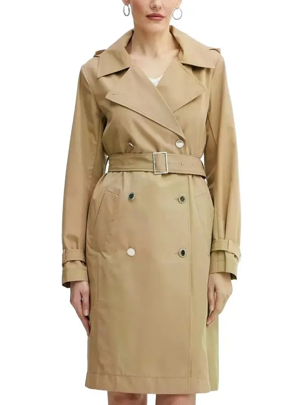 MORGAN Hooded Belted Coat - Neutrals