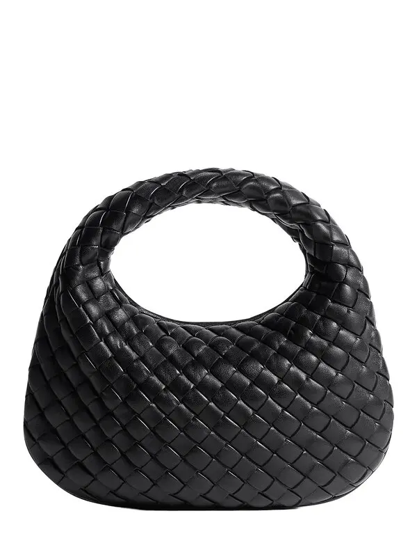 Bottega Veneta Baby Padded Intrecciato Top Handle Bag - Black