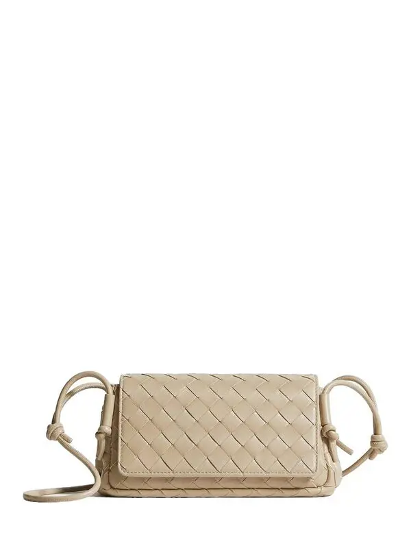 BOTTEGA  VENETA Intrecciato Nappa Leather Pouch - Ecru