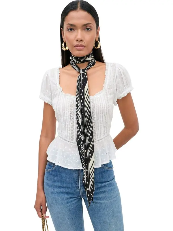 Rixo Sandi Top - White
