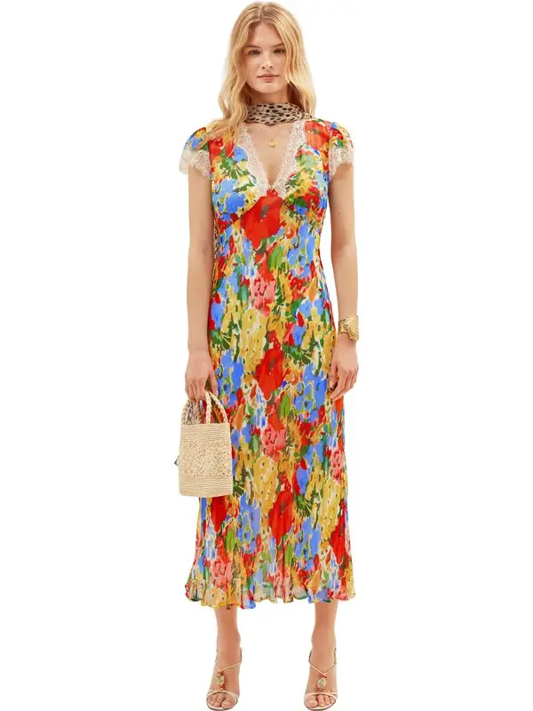 Rixo Clarice Wedding Floral Dress - Multi