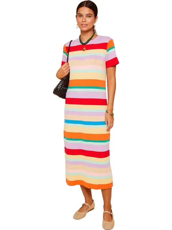 Rixo Duster Capri Stripe Yarn Dyed Dress - Multi