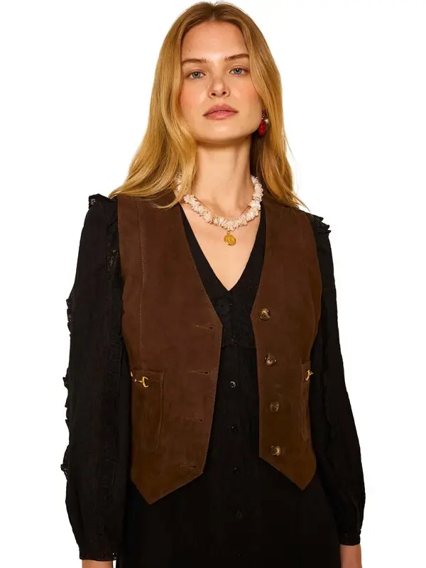 Rixo Rikki Waistcoat - Brown
