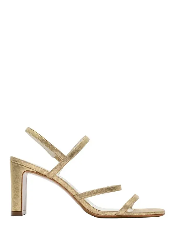 Rixo Ciervo Leather Strappy Sandals - Gold