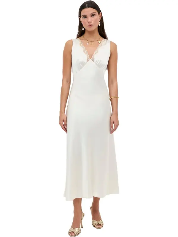 Rixo Sandrine Pearl Dress - Ivory