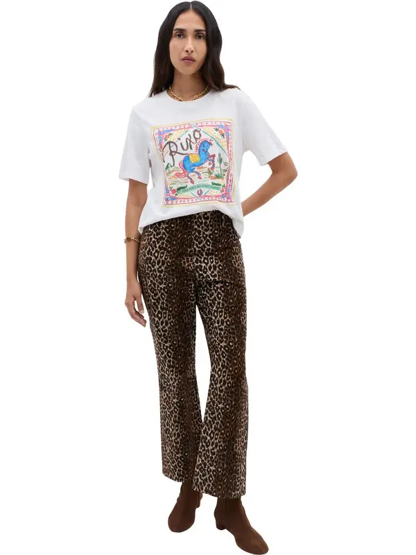 Rixo Olwen Lyra Leopard Trousers - Brown