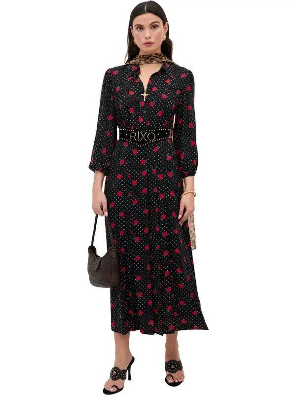 Rixo Izzy Rose Spot Regular - Black