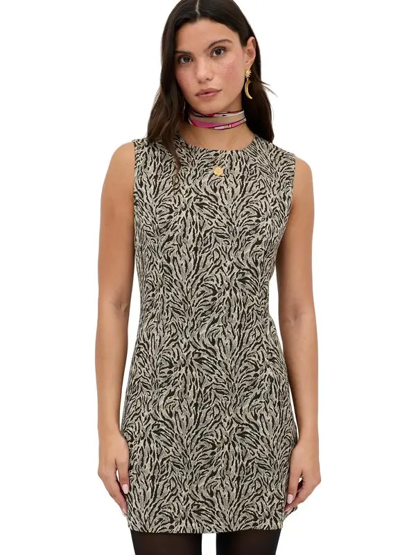 Rixo Printed Sleeveless Dress - Brown