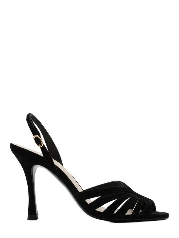 Rixo Mavi Leather Sandals - Black