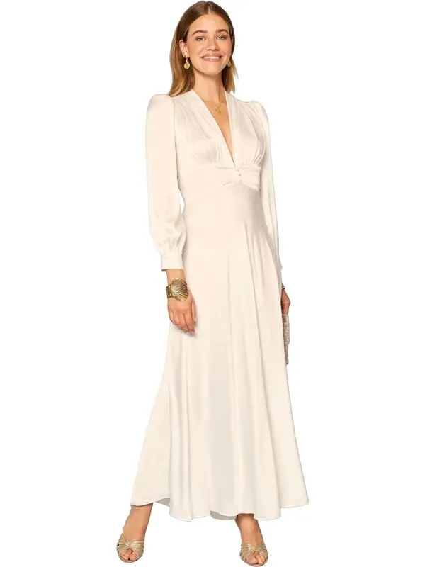 Rixo Emory Silk Gown - Ivory
