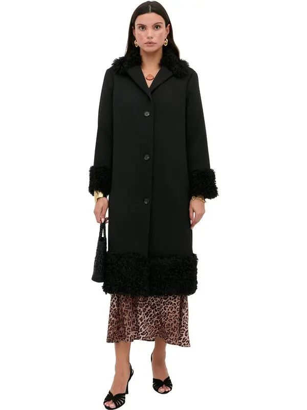 Rixo Diara Regular Coat - Black