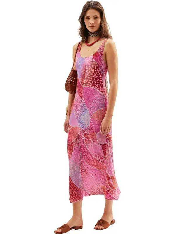 Rixo Bondi Midi Dress - Pink