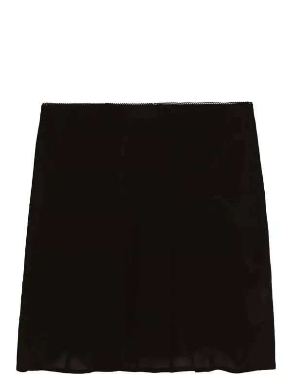 Rixo Mini Slip Skirt - Black