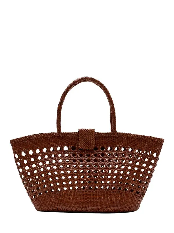 Rixo Lucine Leather Bag - Brown