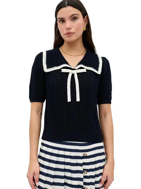Rixo Pippa Top - Navy