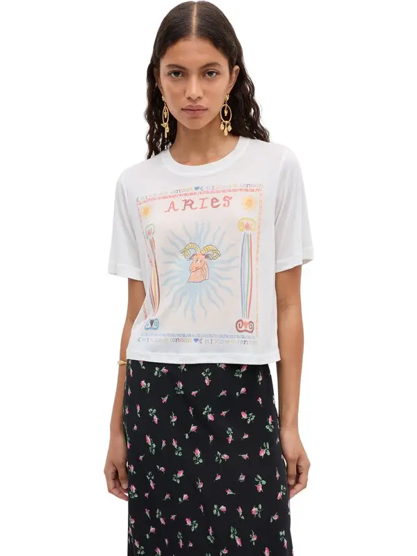 Rixo Ria Aries T-shirt - White