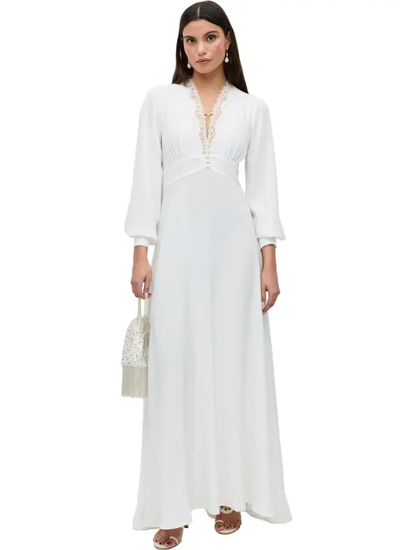 Rixo Emory Lace Gown - Ivory