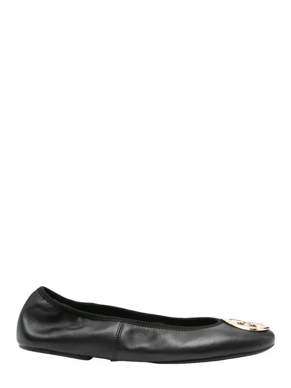 Tory Burch Reva Travel Ballet Flat - Perfect Black/gold