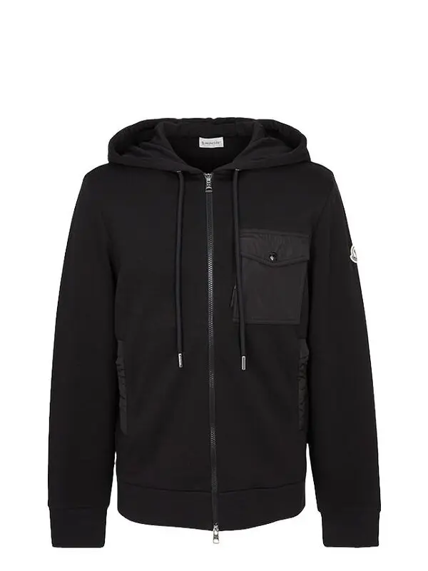 Moncler Zip Up Sweatshirt - Black