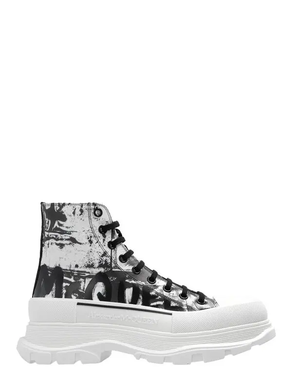 Alexander McQueen Tread Slick High-top Sneakers - Black/white