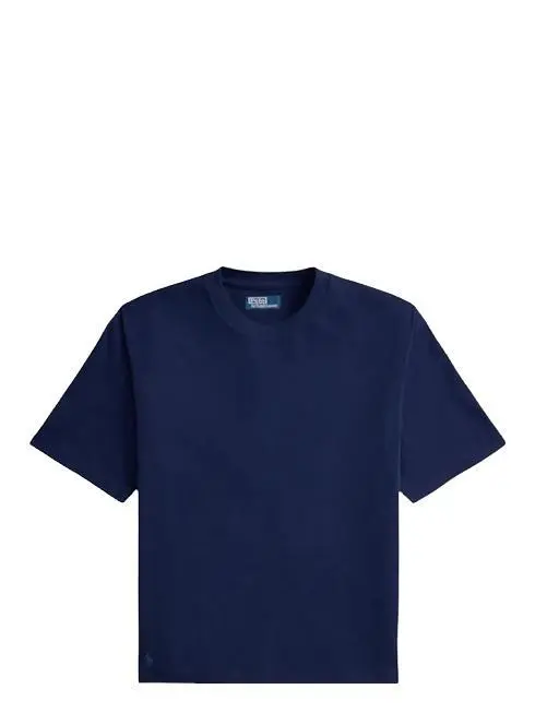 Polo Ralph Lauren Heavyweight Jersey Crewneck Sweat-shirt Shortsleeve T-shirt - Newport Navy Blue
