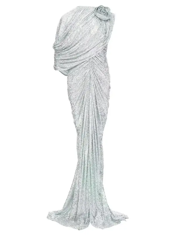 ANA RADU Moonlight Sequin Gown - Silver