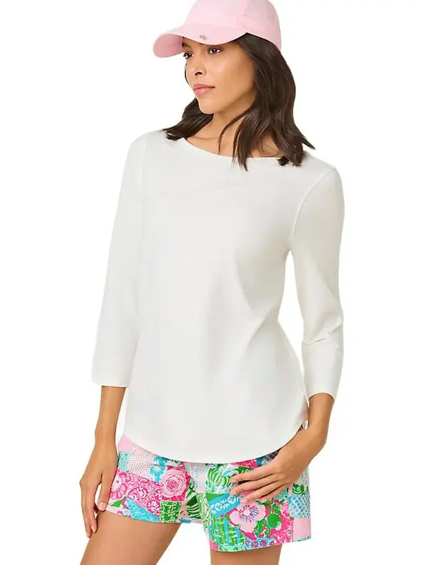LILLY PULITZER 3/4 Sleeve Top - Resort White