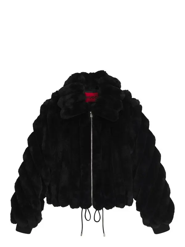 Hugo Faux Fur Jacket - Black