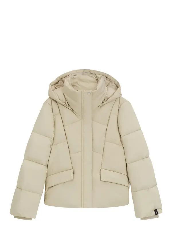 BOSS Padded Jacket With Piping Detail - Light Beige