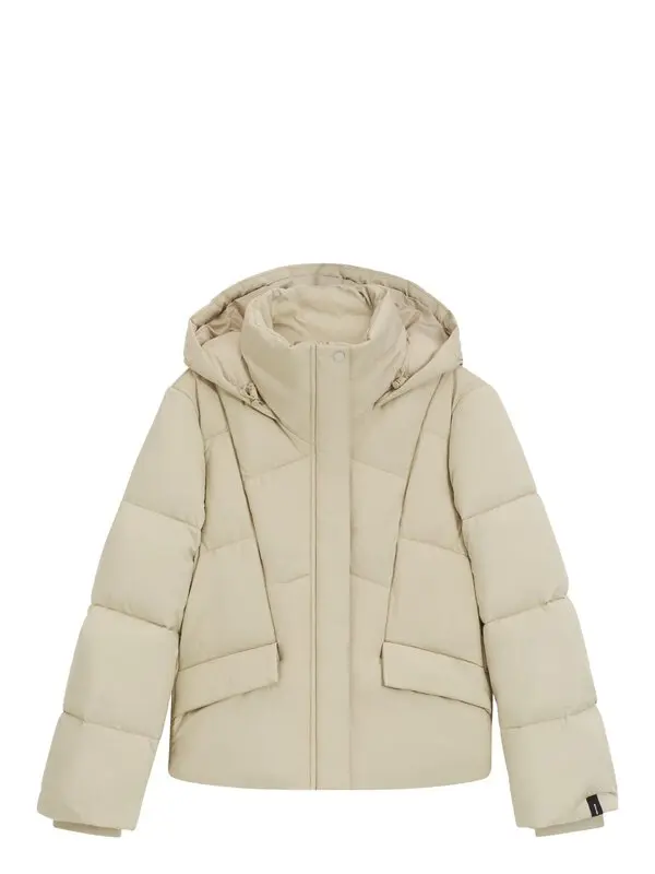 BOSS Padded Jacket With Piping Detail - Light Beige