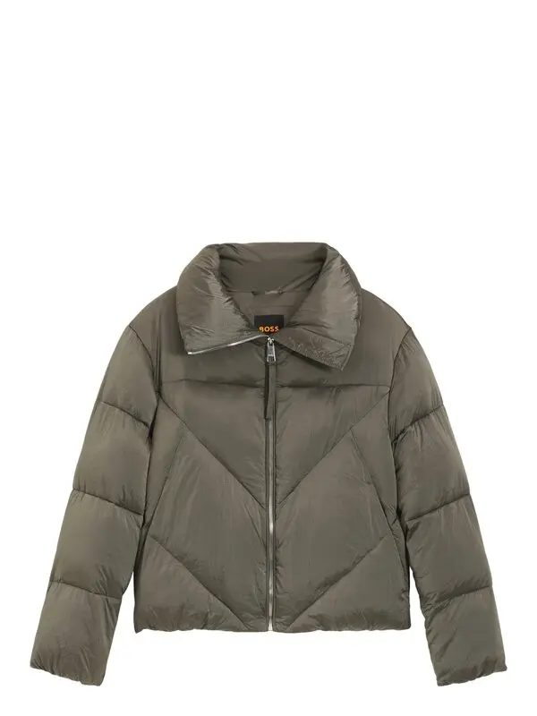 BOSS Zippered Puffer Jacket - Light Green