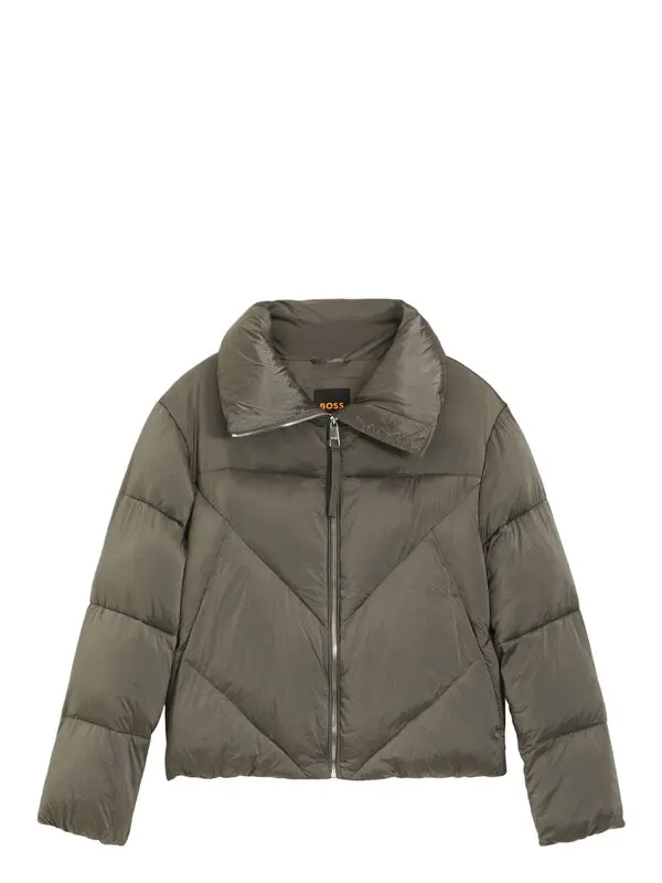 BOSS Zippered Puffer Jacket - Light Green