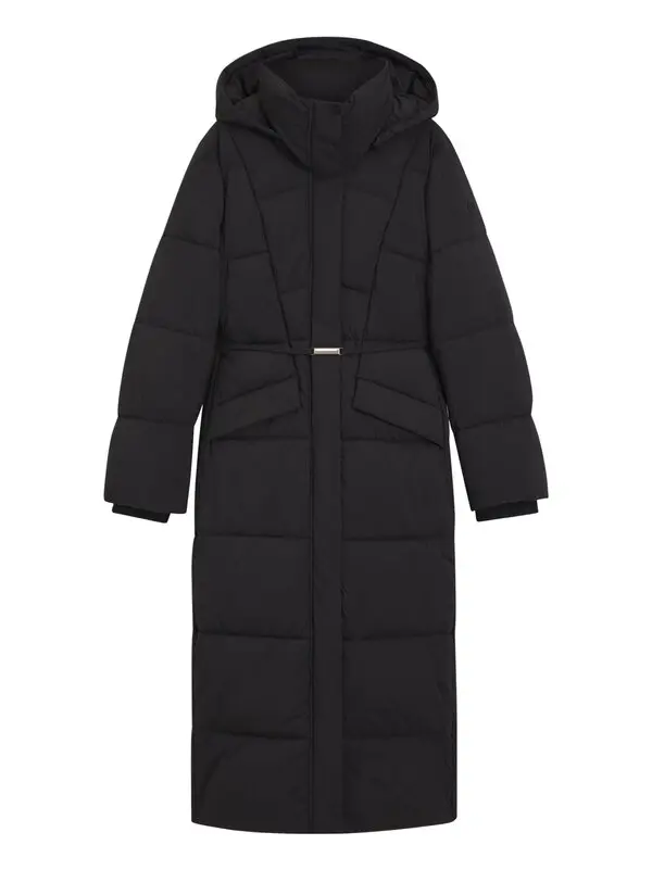 BOSS Padded Coat With Metal Belt - Black