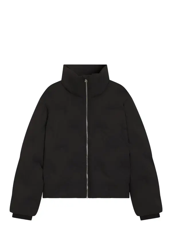 Hugo Stacked-logo Jacket With Water-repellent Finish - Black