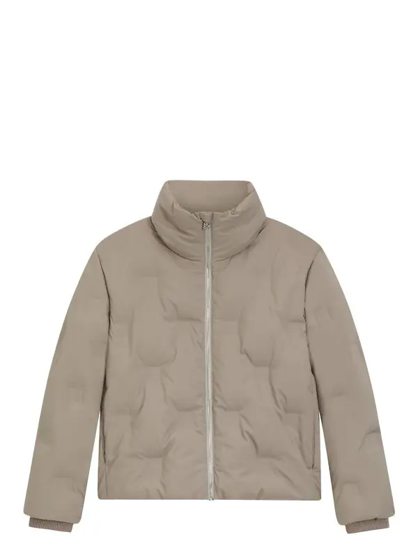 Hugo Stacked-logo Jacket With Water-repellent Finish - Light Beige