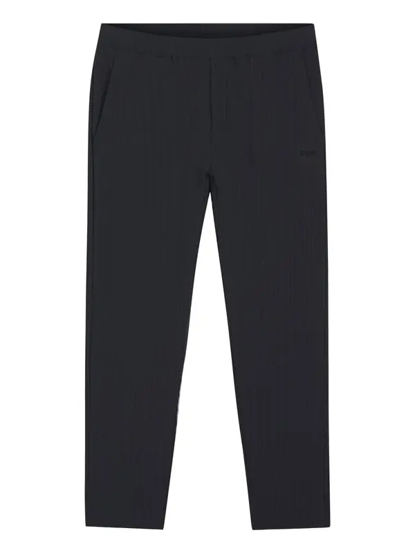 BOSS Zip-frame Tracksuit Bottoms In Waffle Fabric - Dark Blue