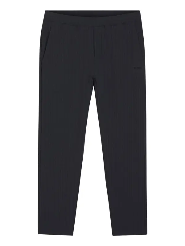 BOSS Zip-frame Tracksuit Bottoms In Waffle Fabric - Dark Blue